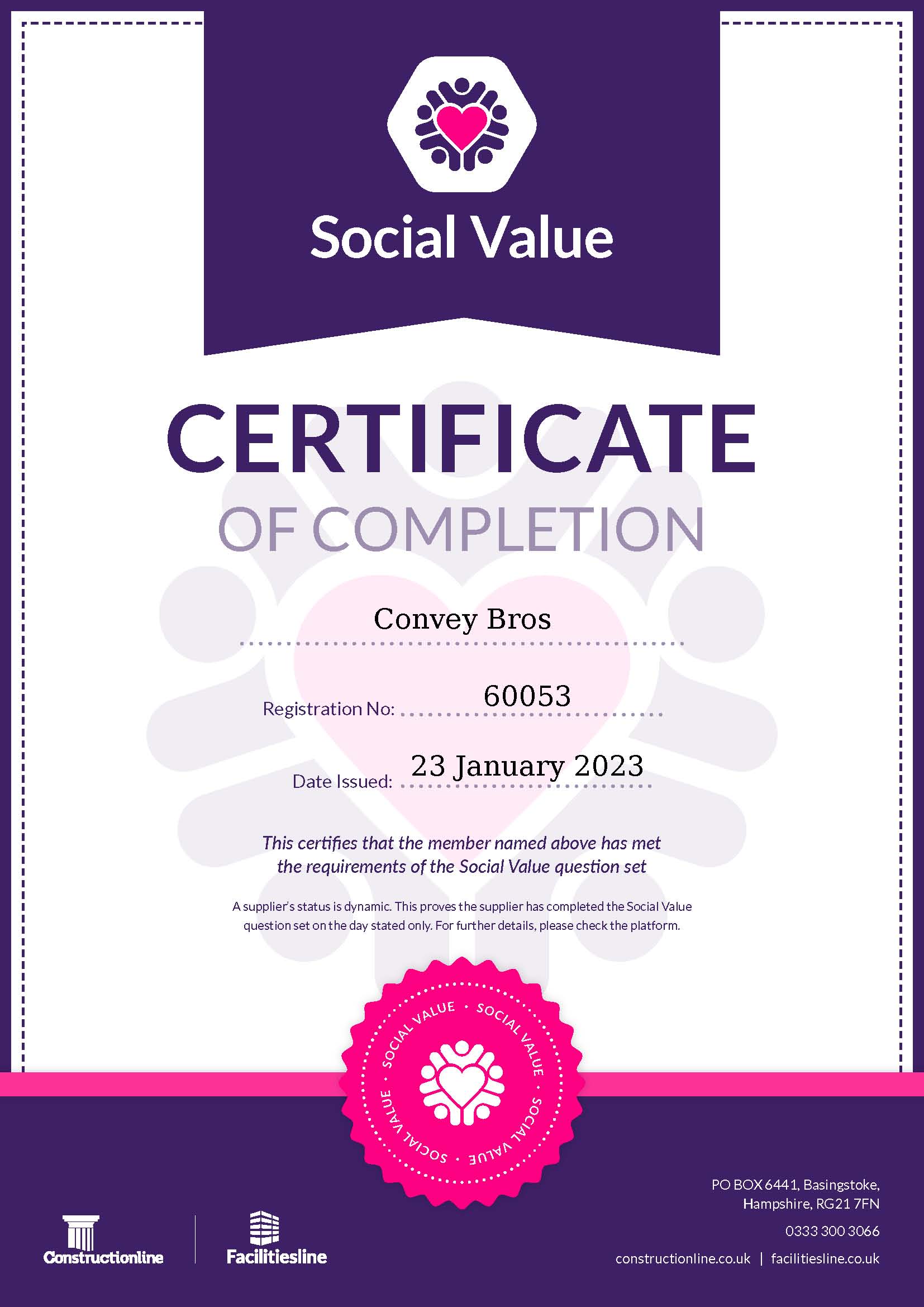 a. Constructionline Social_Value 2023 - Convey Bros